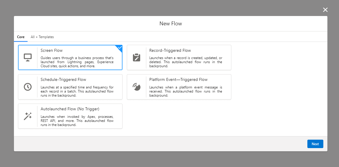 Salesforce Create Screen Flow